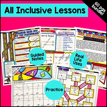 Pythagorean Theorem, Angles and Volume Guided Notes Unit Bundle | 8th ...