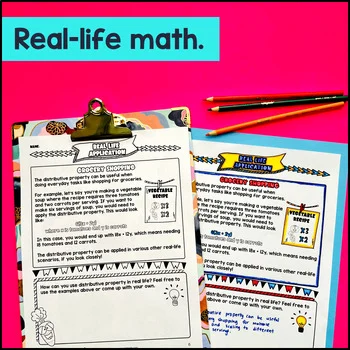 Distributive Property Guided Notes w/ Doodles | Combining Like Terms ...