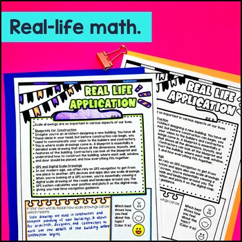Scale Drawings Scale Factors Guided Notes & Doodles | Map Scale ...