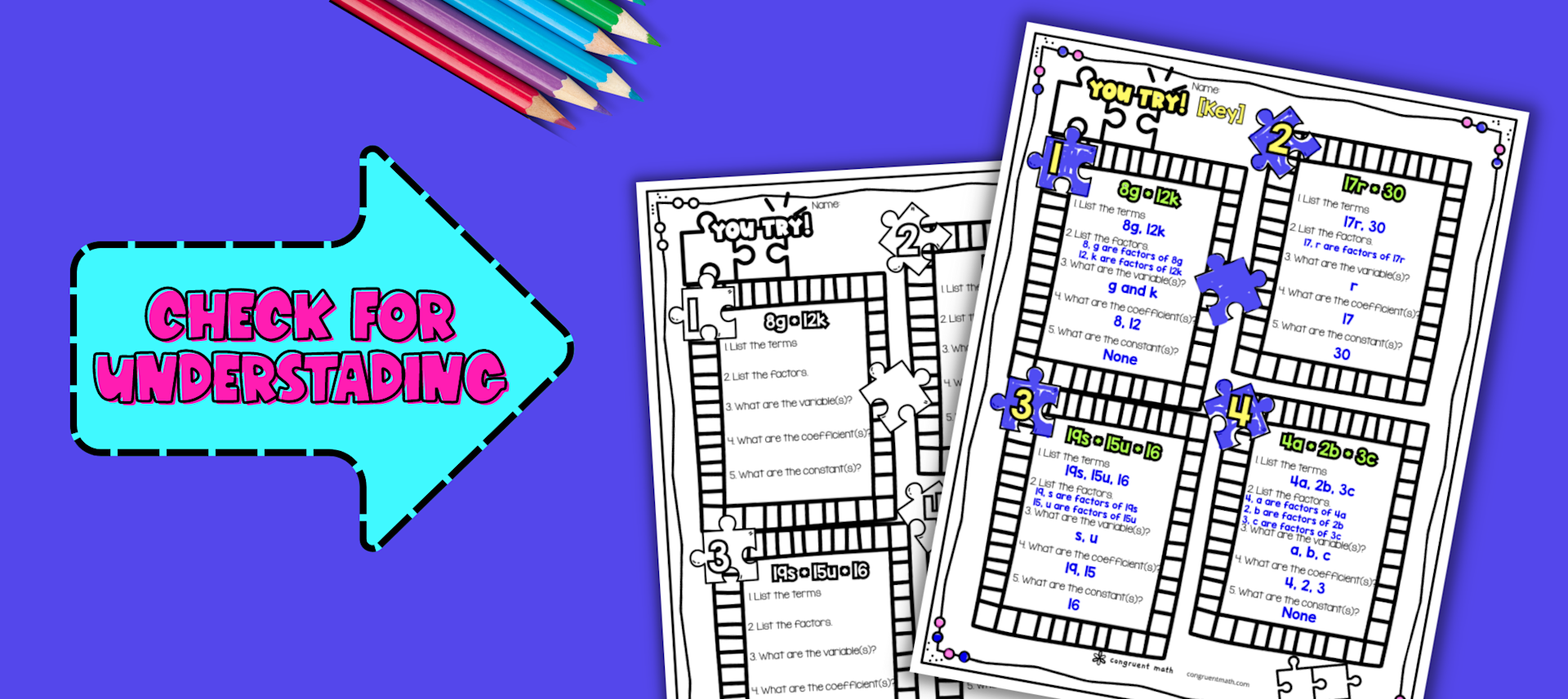 Identifying Parts of Expressions Lesson Plan | Congruent Math