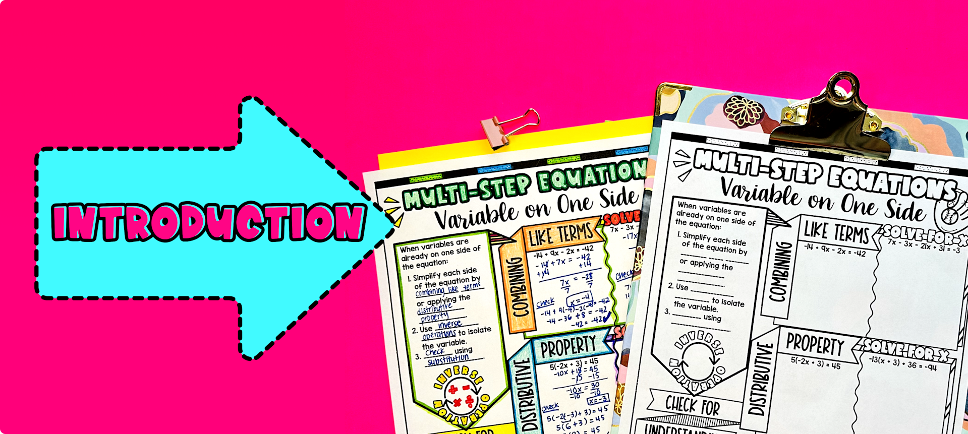 Multi-Step Equations with Variables on One Side and Both Sides Lesson ...