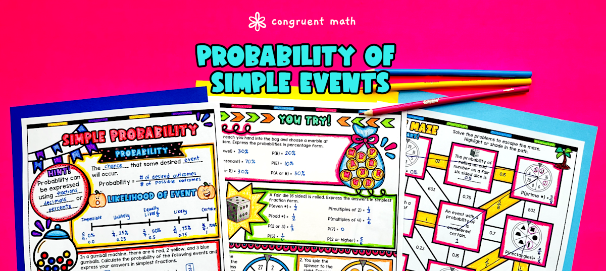 Probability Of Simple Events Lesson Plan | Congruent Math