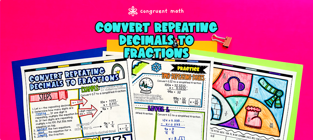 Converting Repeating Decimals to Fractions Lesson Plan | Congruent Math