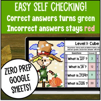Thanksgiving Perfect Cubes & Cube Roots of Rational Numbers Equations ...