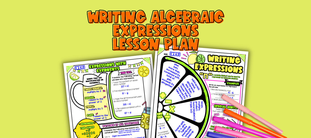 Writing Algebraic Expressions Lesson Plan | Congruent Math