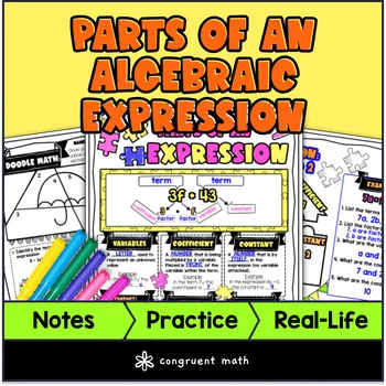 Identifying Parts of Expressions Lesson Plan | Congruent Math