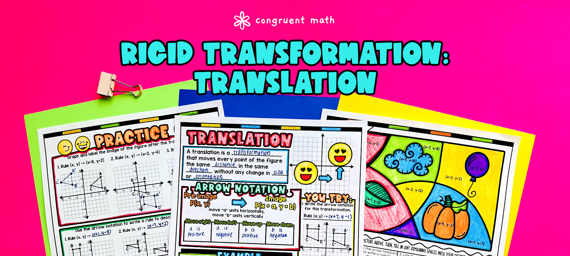 Rigid Transformations: Translations Lesson Plan | Congruent Math