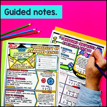 Probability of Compound Events Guided Notes w/ Doodles | Independent ...