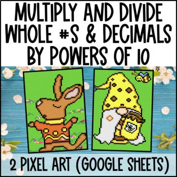 Multiply & Divide by Powers of 10 Pixel Art | Whole & Decimals | Google ...