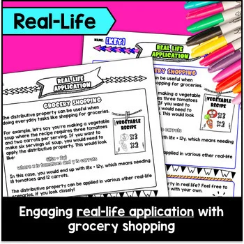 Distributive Property of Multiplication Guided Notes & Doodles | 6th ...