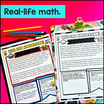 Number Patterns & Graphing Relationships Guided Notes with Doodles ...