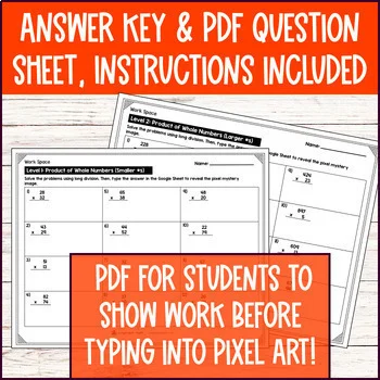 Thanksgiving Multiplying Multi-Digit Whole Numbers Pixel Art | Product ...