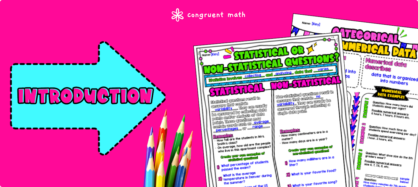 Statistical Questions & Categorical vs Numerical Data Lesson Plan ...