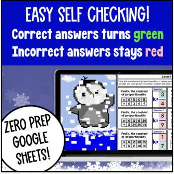 Constant of Proportionality Digital Pixel Art | Tables, Graphs ...