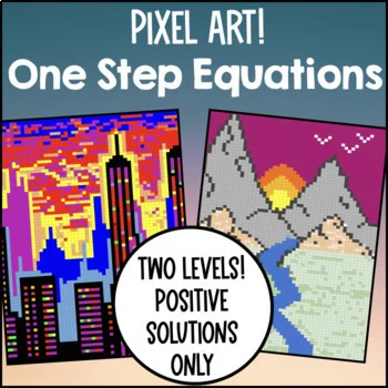 One Step Equations Digital Pixel Art | Congruent Math
