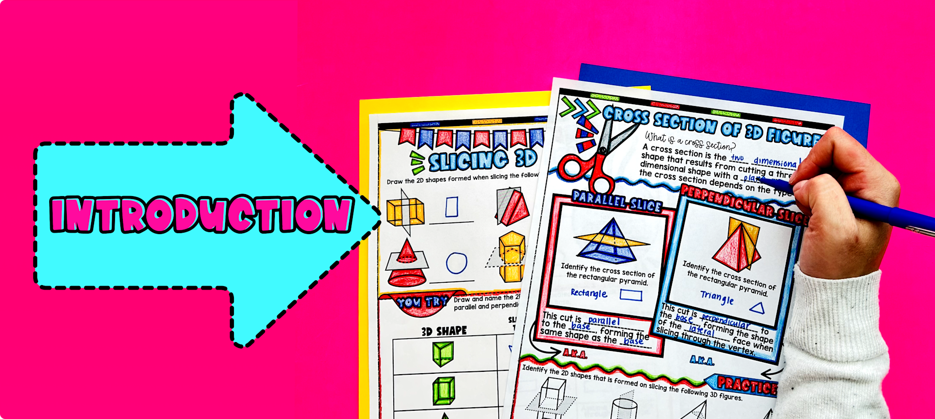 Cross Sections of 3D Figures Prisms & Pyramids Lesson Plan | Congruent Math