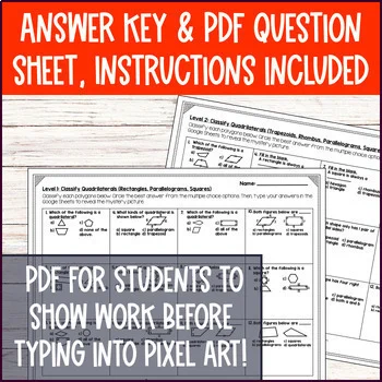 [Fall] Classifying Quadrilaterals Digital Pixel Art Rhombus Squares 2D ...
