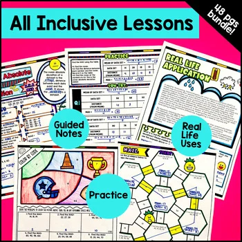 Statistics Guided Notes | 7th Grade CCSS | Random Sampling Population ...