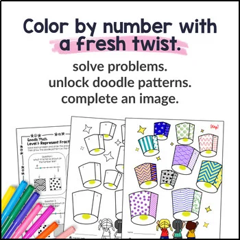 Fractions on a Number Line | Doodle Math: Twist on Color by Number ...