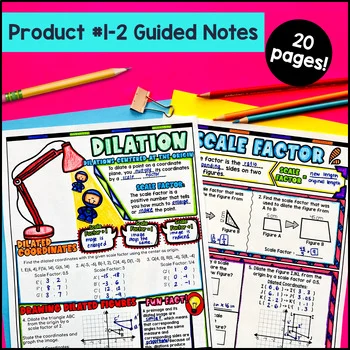 Dilations, Scale Factors Scale Drawings Digital & Print | Guided Notes ...