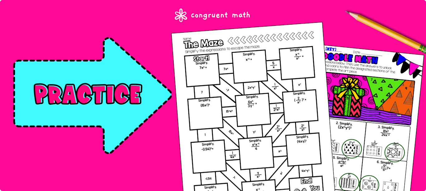 Laws of Exponents: Negative Exponents, Zero Exponents, Power of a Power ...