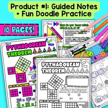 Pythagorean Theorem Topic BUNDLE | Guided Notes | Print & Digital ...