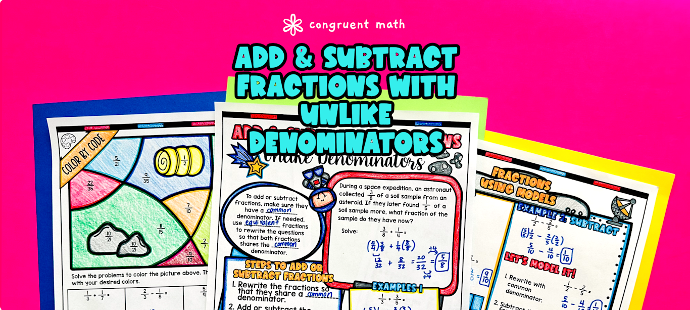 Adding & Subtracting Fractions (Unlike Denominators) Lesson Plan ...