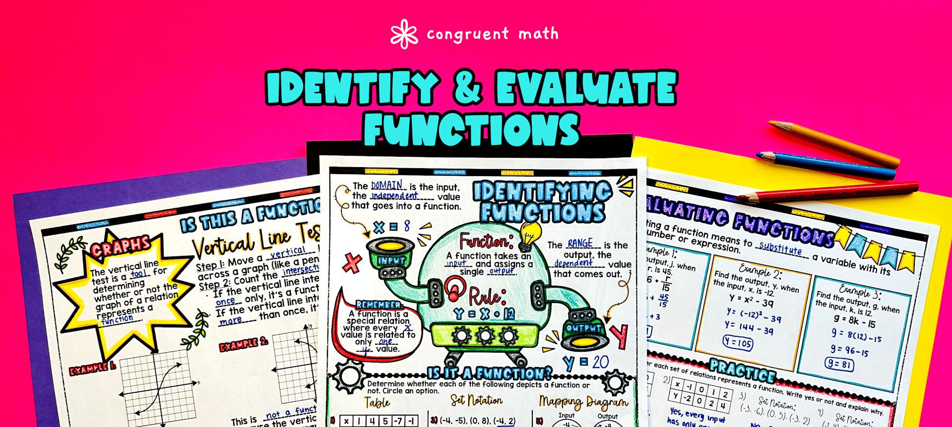 Identifying and Evaluating Functions Lesson Plan | Congruent Math