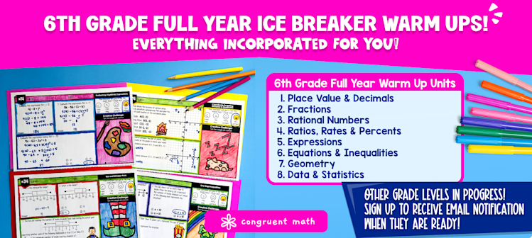 Engaging Warm Ups for Middle School Math | Blog | Congruent Math