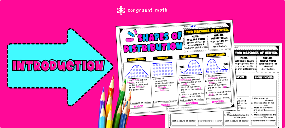 Shapes of Distributions & Measure of Center Lesson Plan | Congruent Math