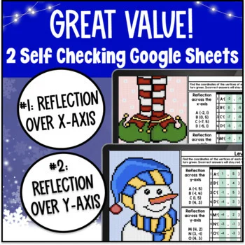 Rigid Transformations Reflection X-Axis & Y-Axis — 2 Pixel Art ...