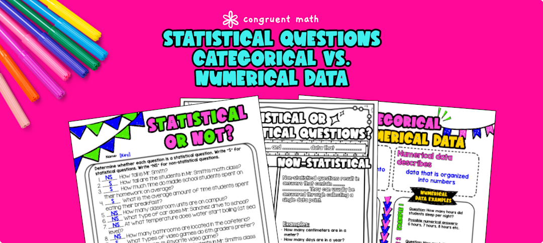 Statistical Questions & Categorical vs Numerical Data Lesson Plan | Congruent Math