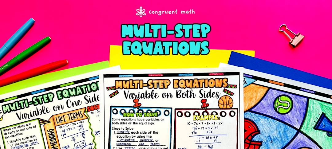 Multi-Step Equations with Variables on One Side and Both Sides Lesson ...