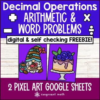 [Free] Decimal Operations Pixel Art | Google Sheets Add Subtract ...