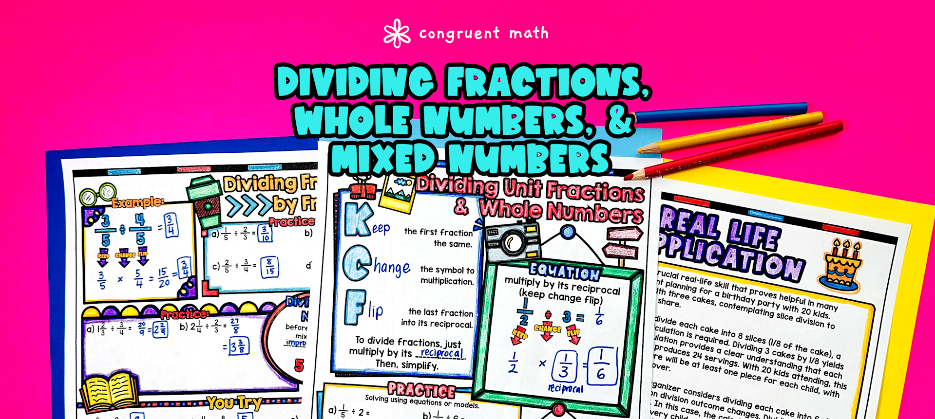 Dividing Fractions, Whole Numbers, and Mixed Numbers Lesson Plan ...