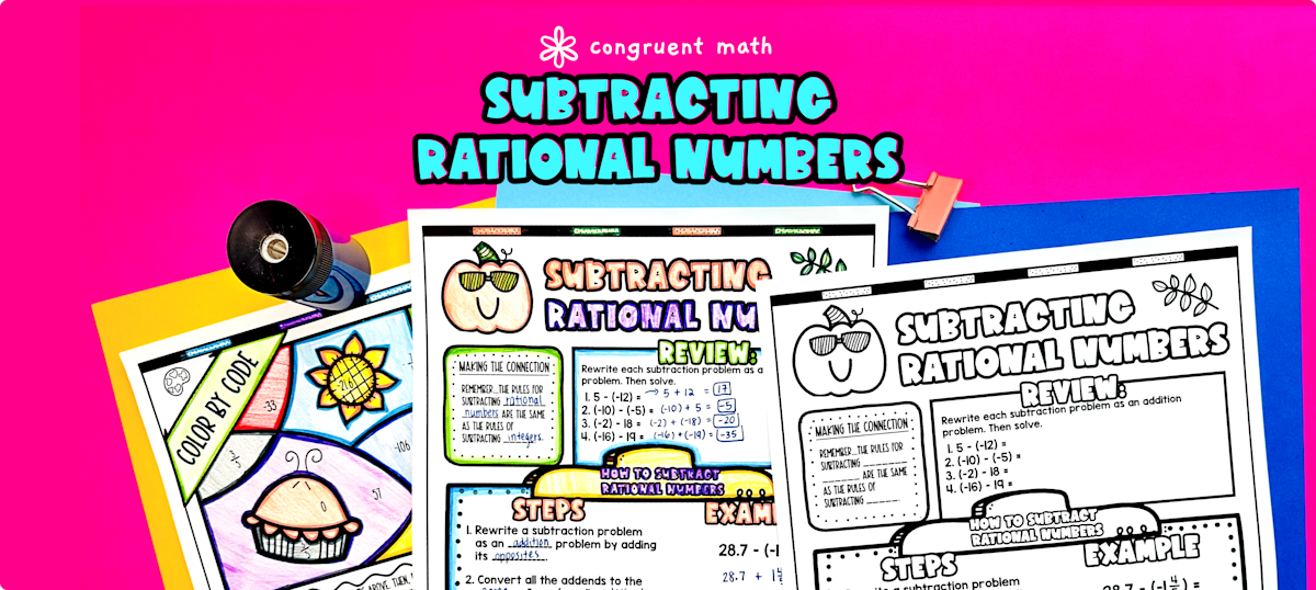 Subtracting Rational Numbers Lesson Plan | Congruent Math