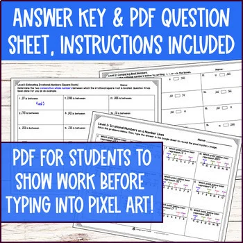 Approximate & Compare Irrational Numbers Pixel Art Google Sheets ...