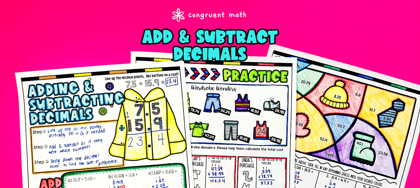 Adding and Subtracting Decimals Lesson Plan | Congruent Math