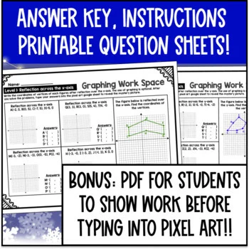 Rigid Transformations Reflection X-Axis & Y-Axis — 2 Pixel Art ...