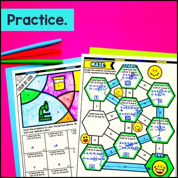 Greatest Common Factor & Least Common Multiple GCF LCM Guided Notes ...
