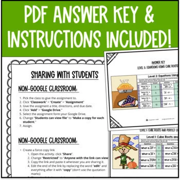 Thanksgiving Perfect Cubes & Cube Roots of Rational Numbers Equations ...