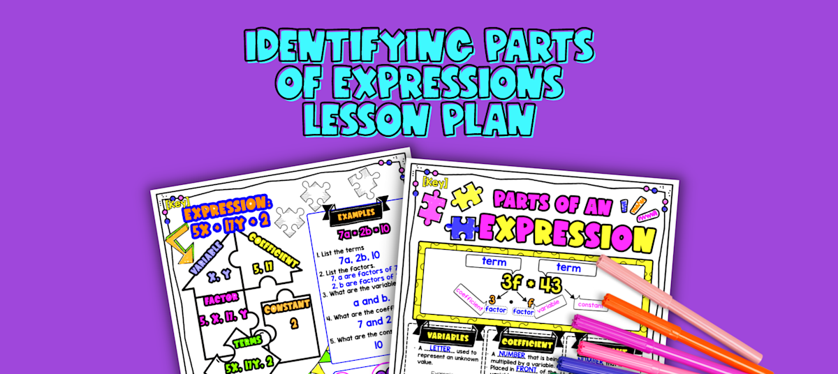Identifying Parts of Expressions Lesson Plan | Congruent Math