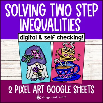 Solving One Step Inequalities Digital Pixel Art | 2 Differentiated ...