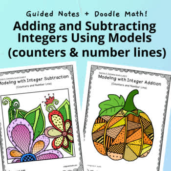 [Fall] Adding, Subtracting Integers: Chip Models and Number Lines ...