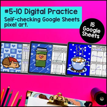 Slope Intercept Form & Functions Guided Notes & Pixel Art Digital ...