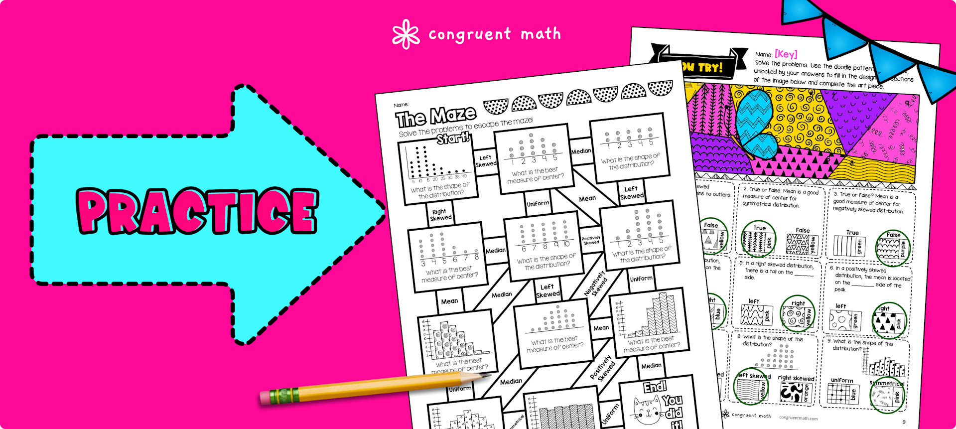 Shapes of Distributions & Measure of Center Lesson Plan | Congruent Math
