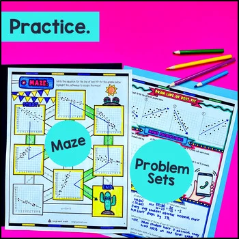 Line of Best Fit in Scatter Plots Guided Notes w Doodles Sketch Notes ...