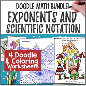 Exponents and Scientific Notation Doodle Math BUNDLE | Twist on Color ...