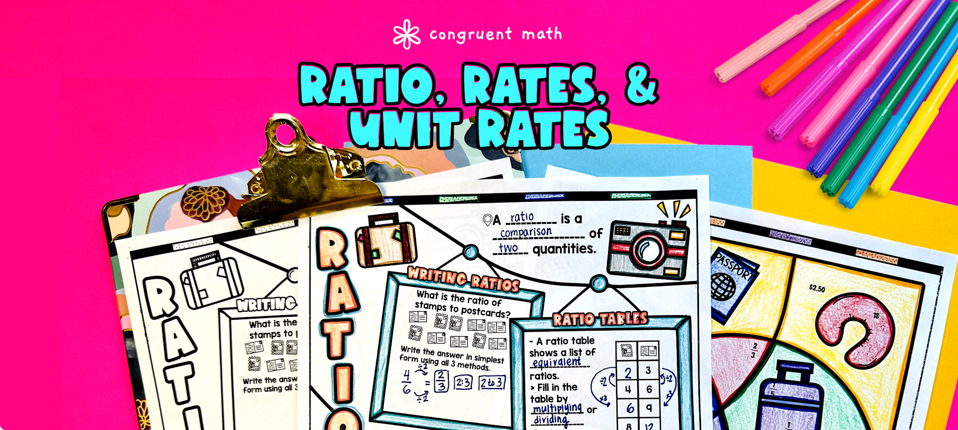 Ratio, Rates, & Unit Rates Lesson Plan | Congruent Math