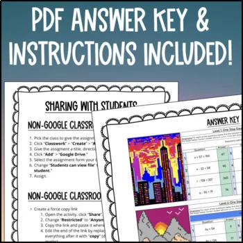 One Step Equations Digital Pixel Art | Congruent Math